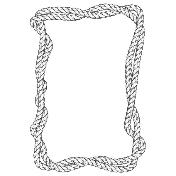 Twisted rope circle - round frame with knots Stock Vector Image by ...