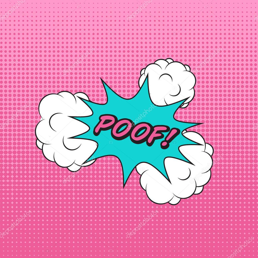 Comics style vector sticker POOF! — Stock Vector © Julija_grozyan ...