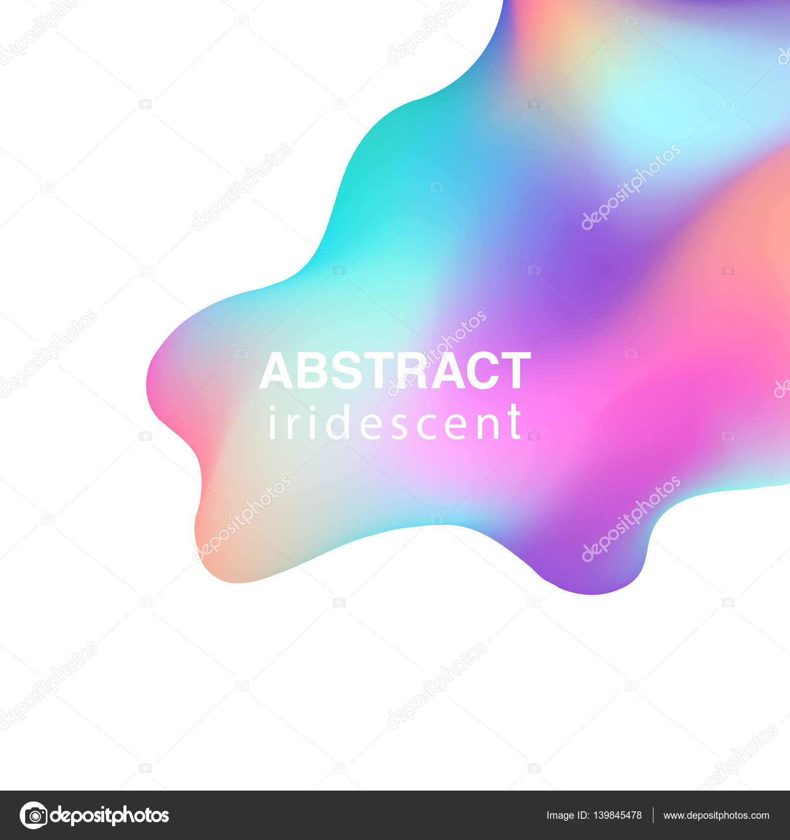 Iridescent abstract shape design template Stock Vector Image by ©Julija ...