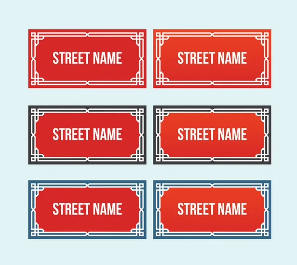 Street name signs Vector Art Stock Images | Depositphotos