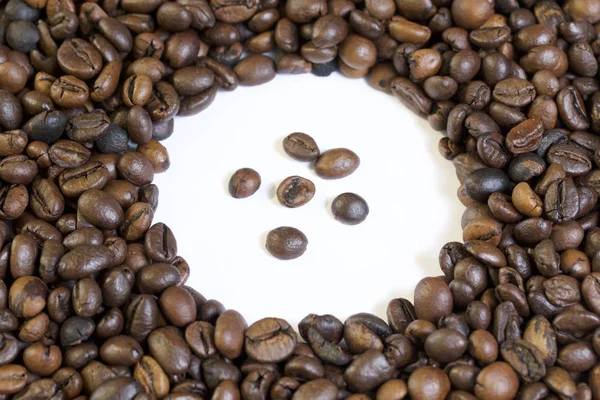 Map of Venezuela under a background of coffee beans — Stock Photo ...