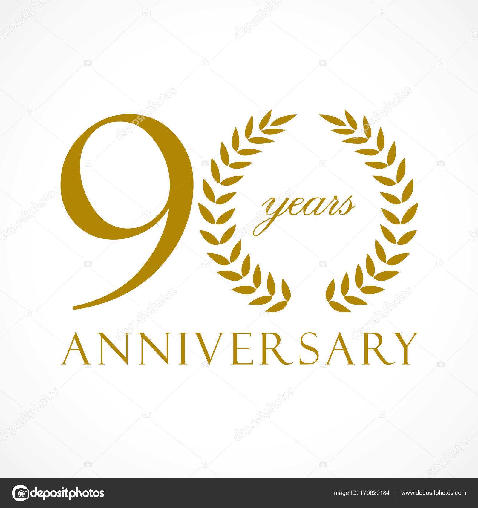 90 years old luxurious logotype. Stock Vector Image by ©Koltukov_Alek ...