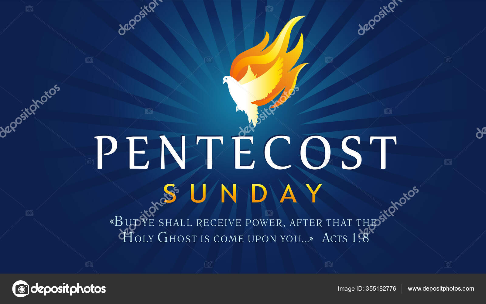 Pentecost Sunday Banner Holy Spirit Flame Template Invitation Pentecost ...