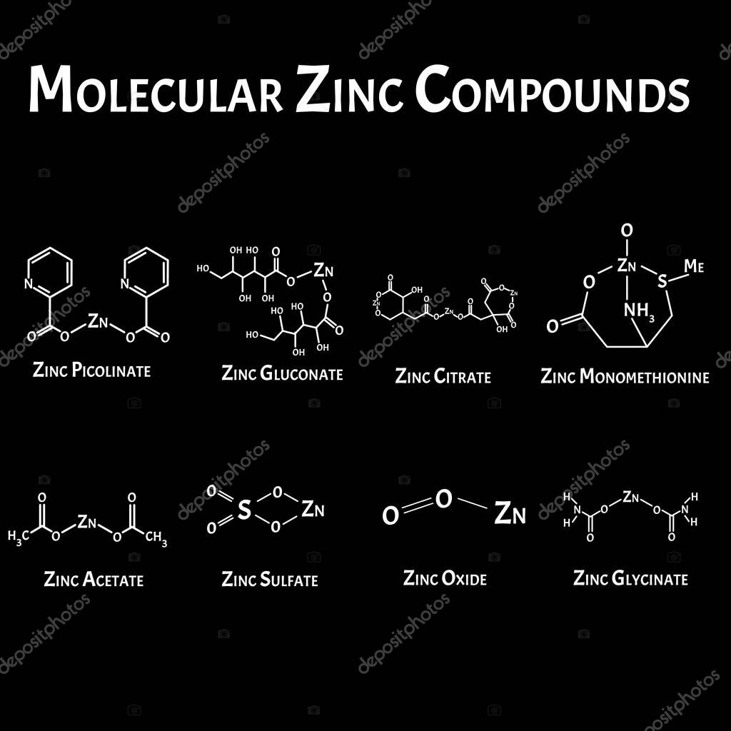 Compuestos moleculares de zinc. La fórmula química es picolinato ...