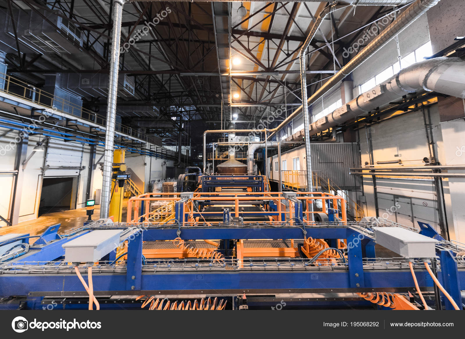 Factory Workshop Interior Machines Glass Industry Background Process ...