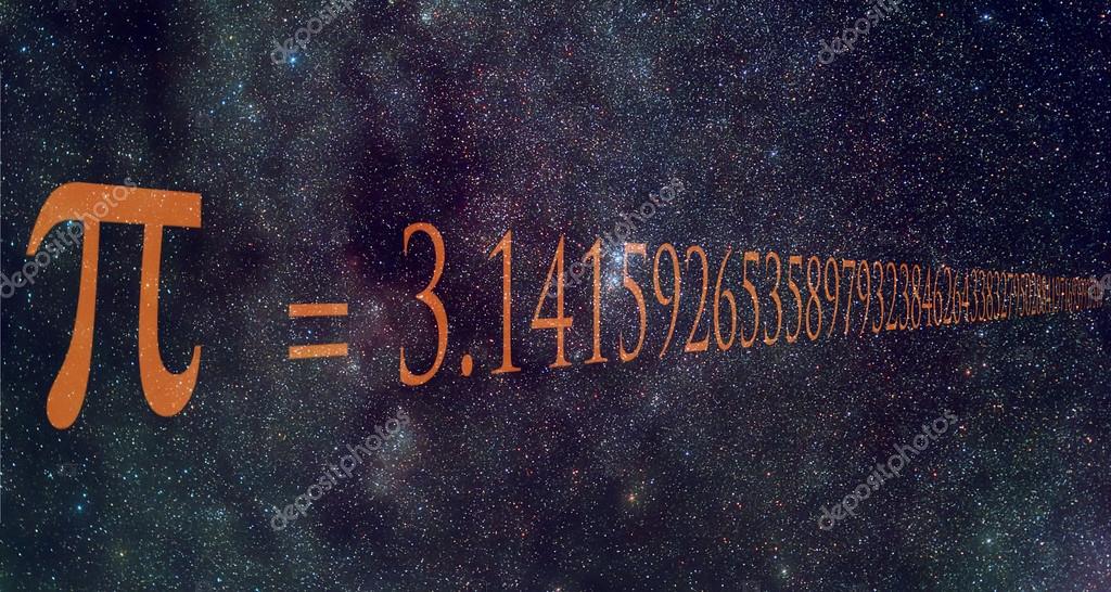 Pi number Milky Way background — Stock Photo © igordabari #125009096
