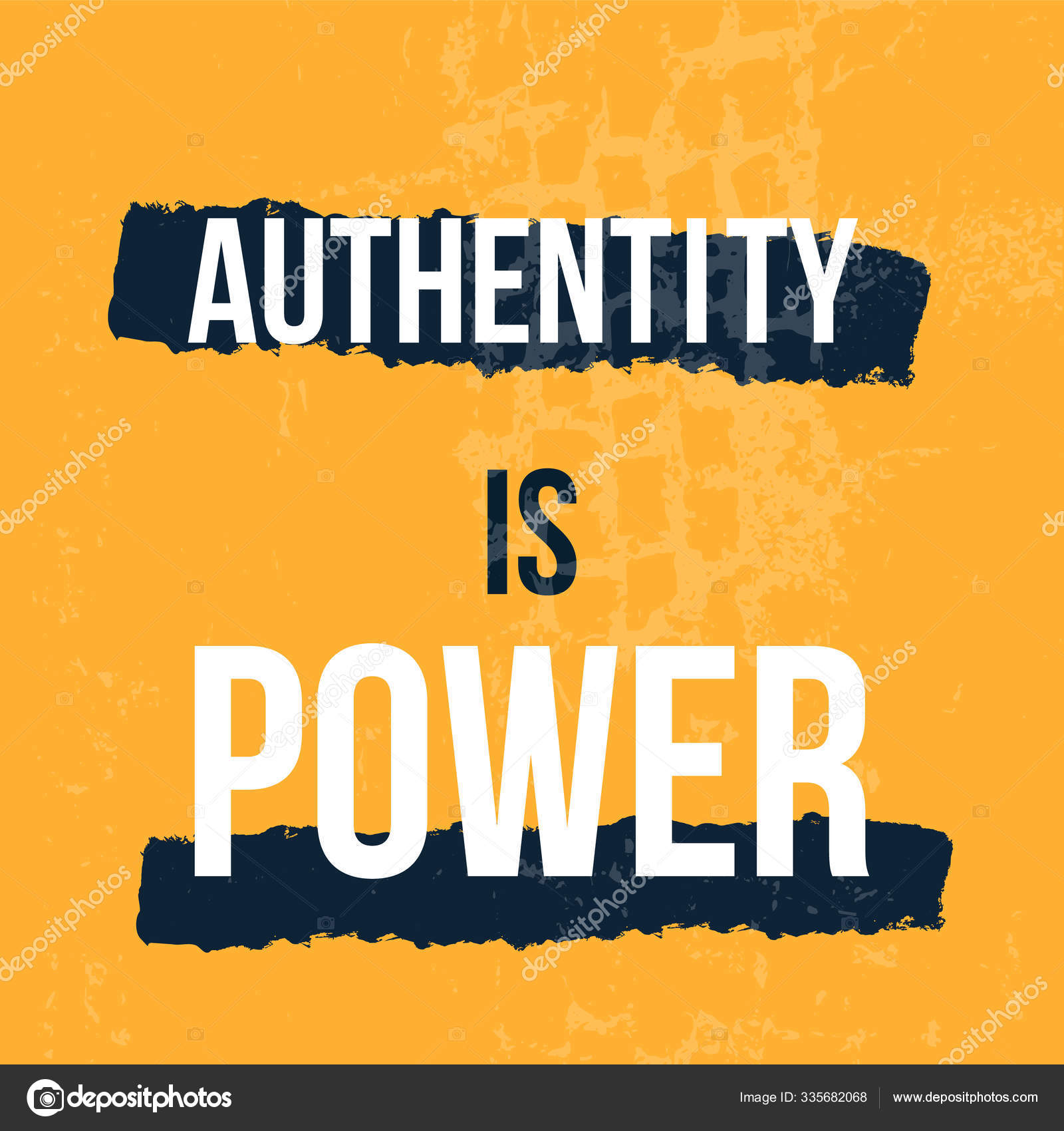 Authentity is Power poster Quote. tipografía vector grunge design ...