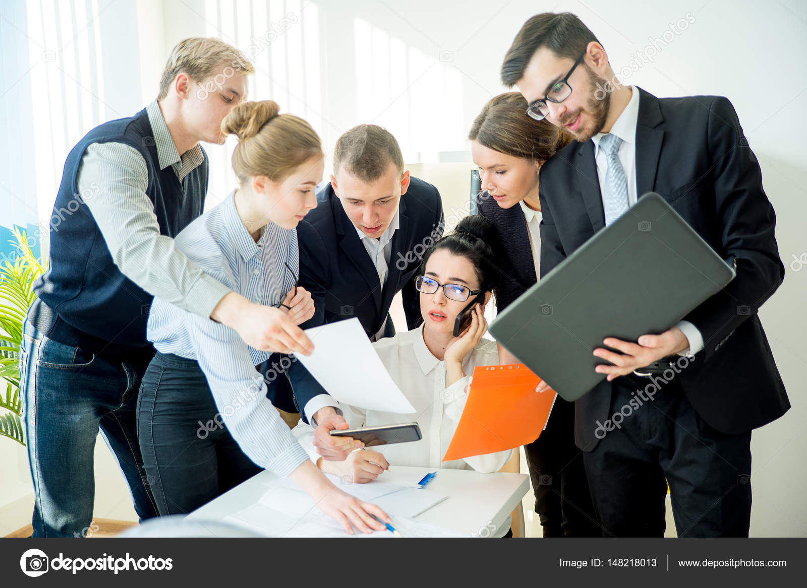 Very busy female CEO Stock Photo by ©Lenanichizhenova 148218013