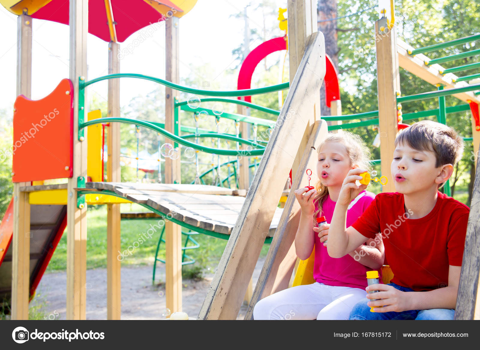 Kids on playground Stock Photo by ©Lenanichizhenova 167815172
