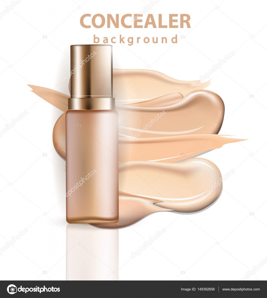 Cosmetic product, Foundation, concealer, cream with smear strokes ...