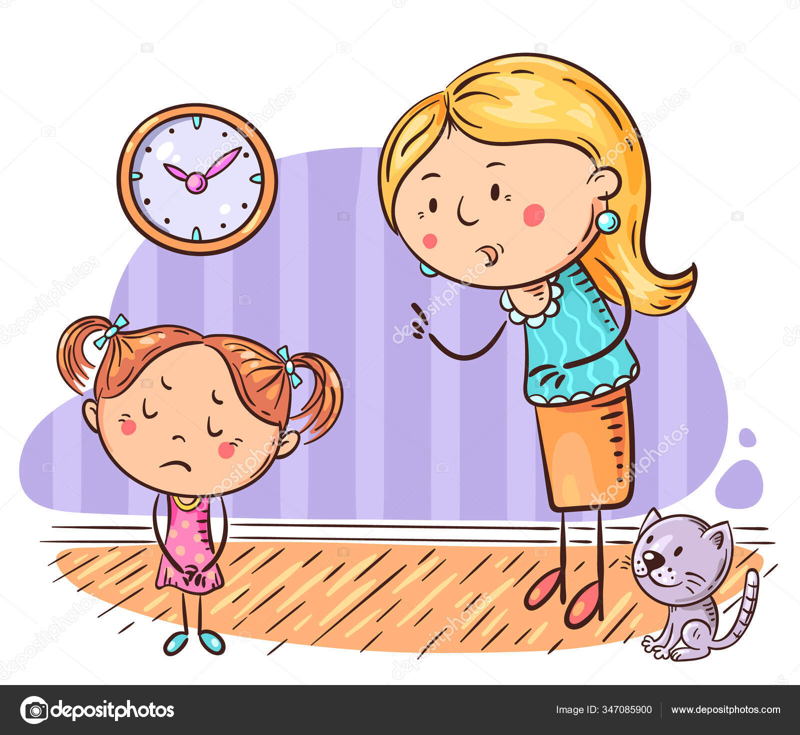 Parent Scolding Child Clipart Thinking