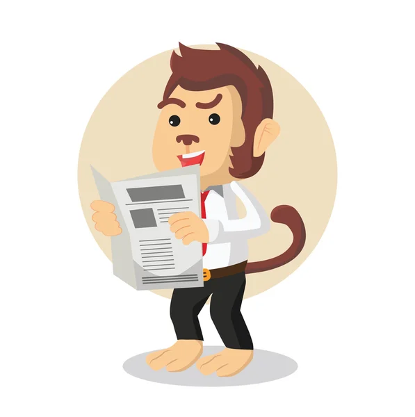 Monkey news anchor illustration design Stock Vector by ...