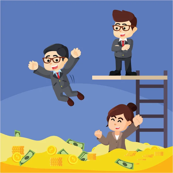 Business People Having Fun Pool Money Stock Vector Image by ...