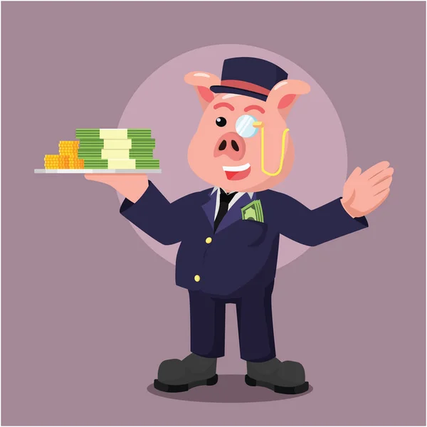 Fat African Richman Holding Contract Stock Vector Image by ...