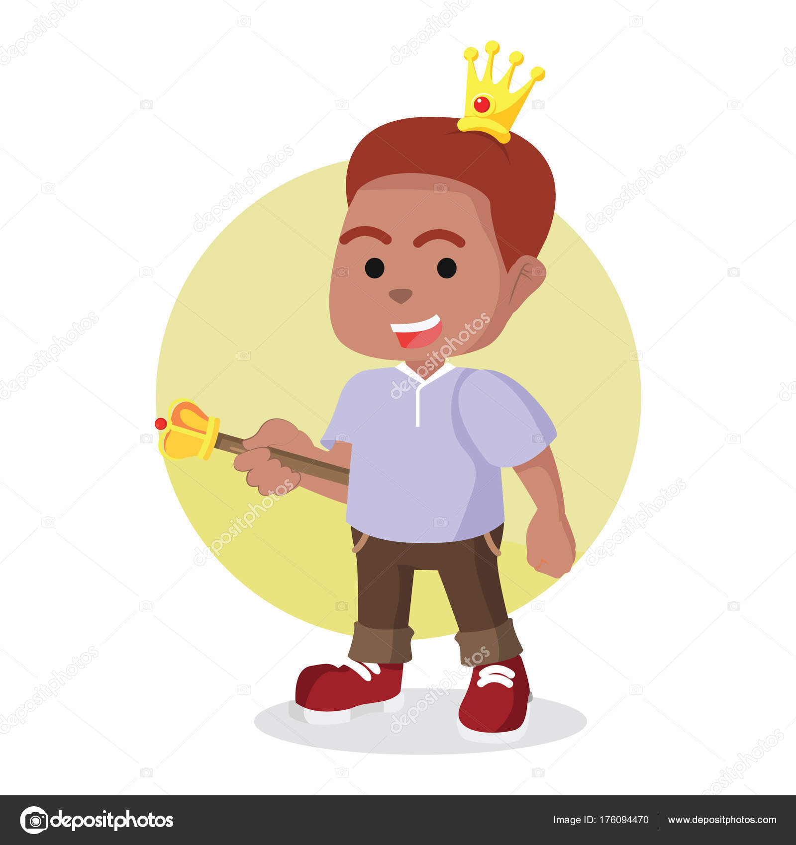 African Modern Prince Holding Scepter Stock Vector by ...