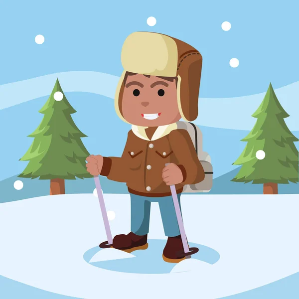 Arctic explorer taking photo in arctic Stock Vector Image by ...