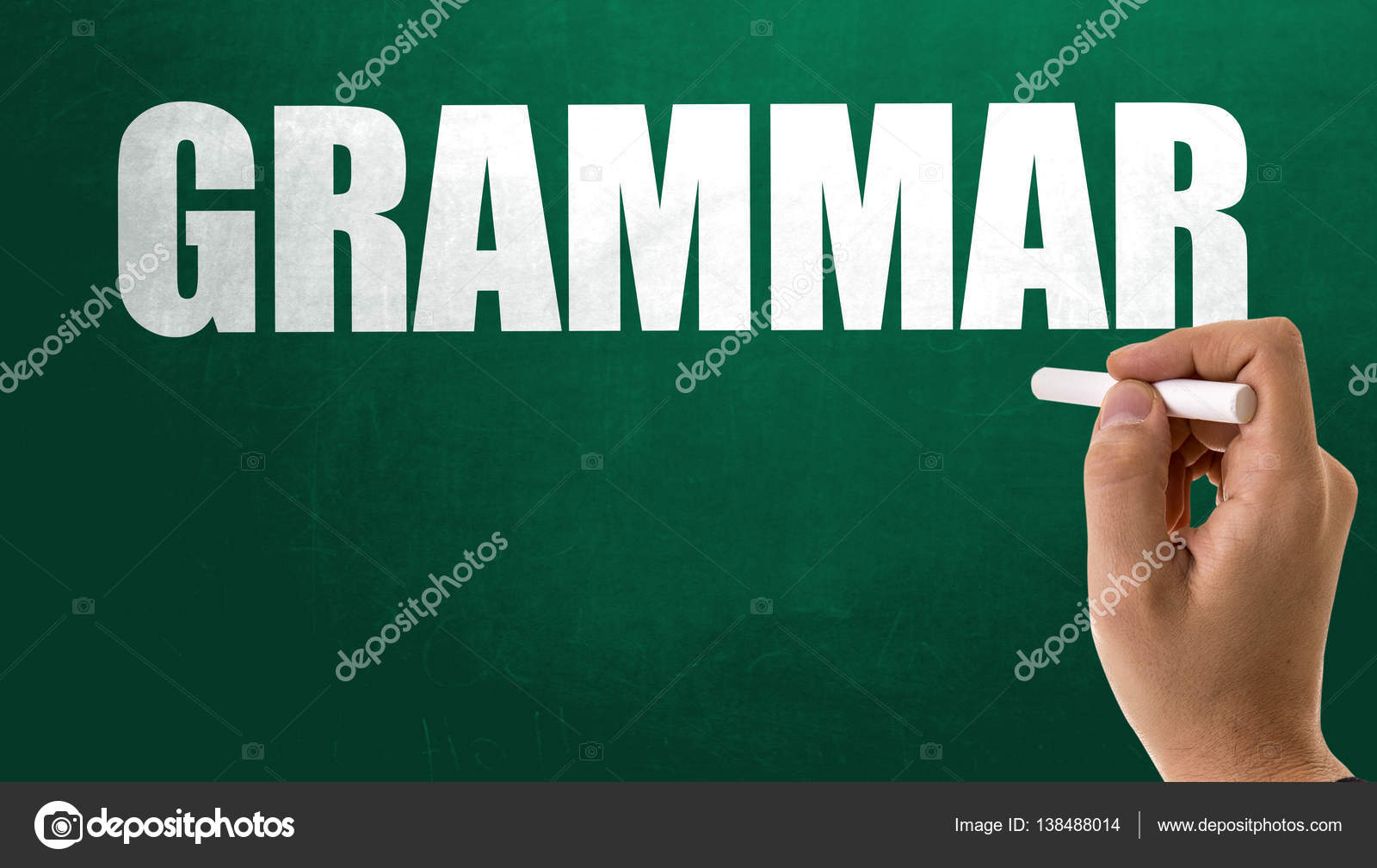 Sign grammar on chalkboard — Stock Photo © gustavofrazao #138488014