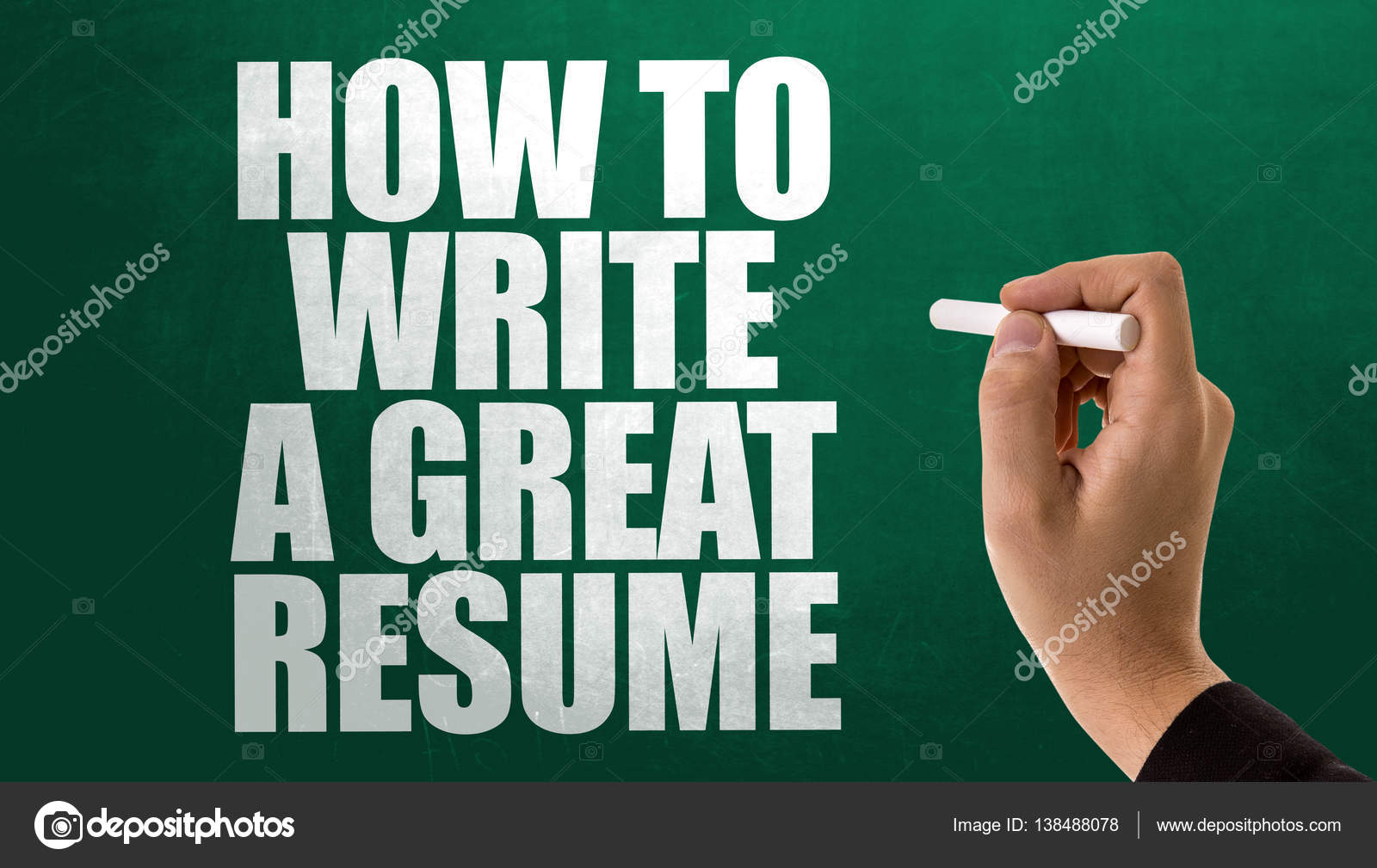 Sign how to write great resume — Stock Photo © gustavofrazao #138488078