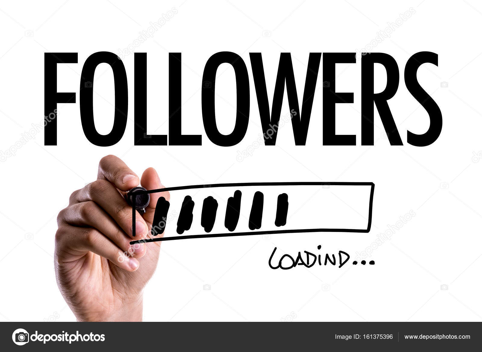 Progress Bar Loading with the text: Followers — Stock Photo ...
