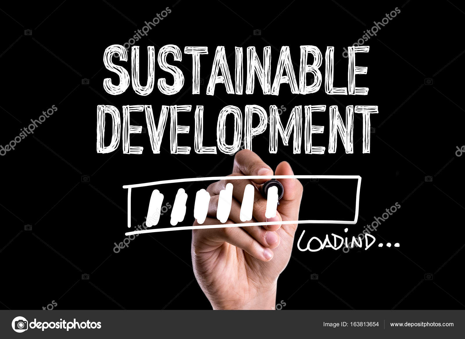 Sustainable Development loading on a concept image — Stock Photo ...