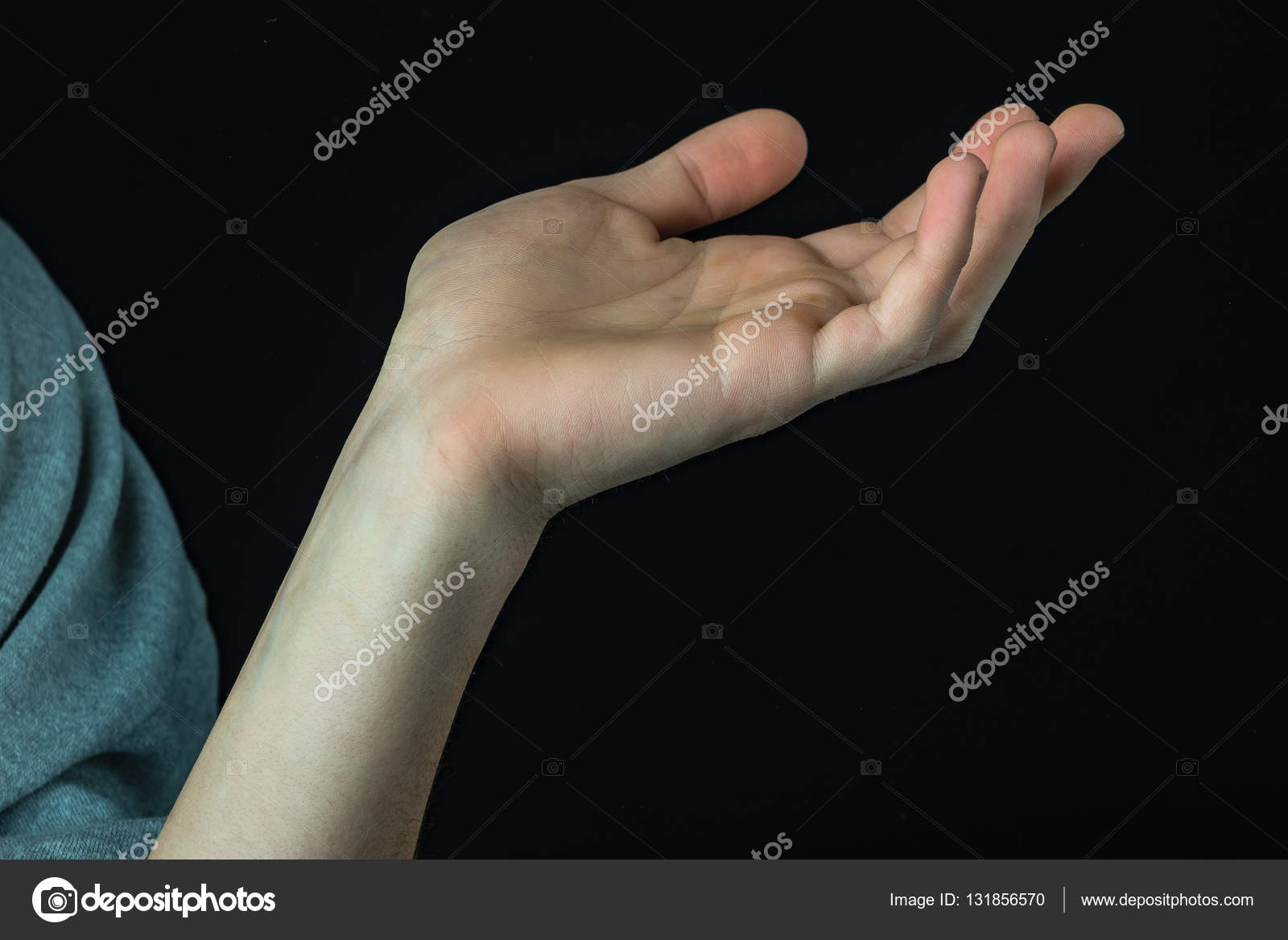 Human hand showing signs. isolated on black Stock Photo by ...
