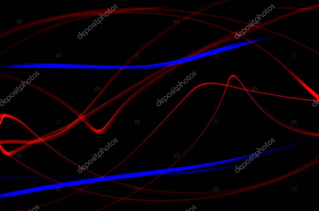 líneas abstractas, rojas y azules sobre fondo negro 2024