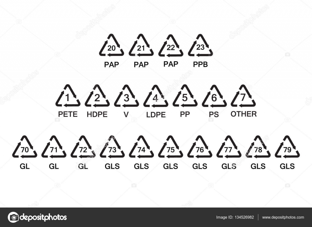 Recycling codes vector Stock Vector Image by ©viktorijareut #134526982