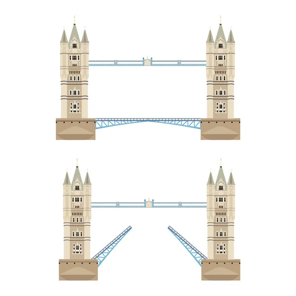 Vector illustration of Tower Bridge of London — Stock Vector ...
