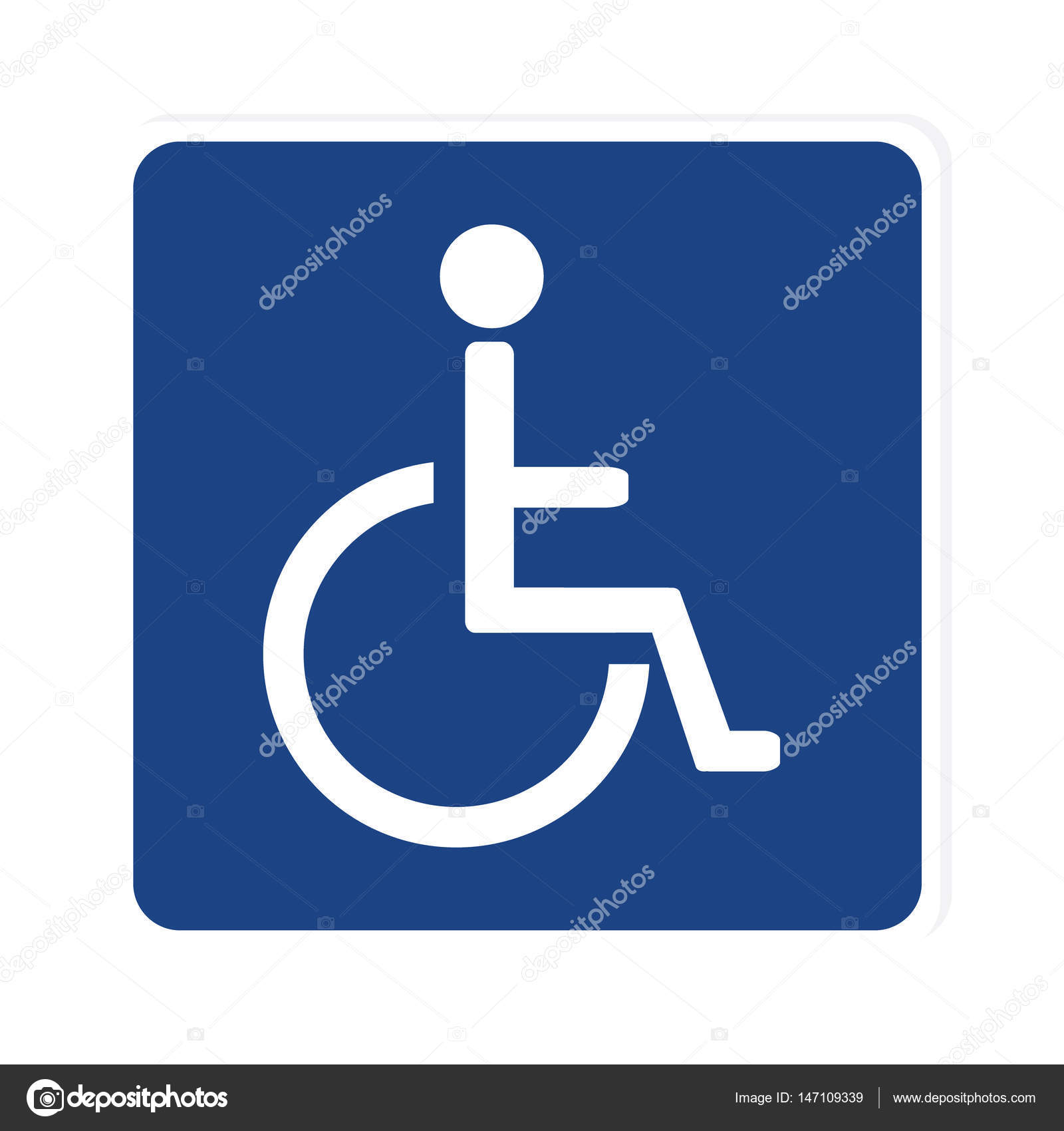 Blue disabled sign — Stock Photo © viktorijareut #147109339