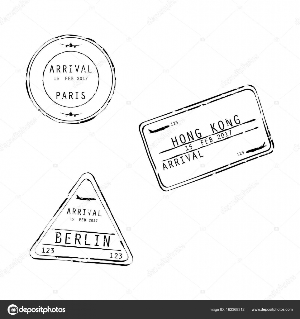 Visa stamps vector Stock Vector Image by ©viktorijareut #162368312