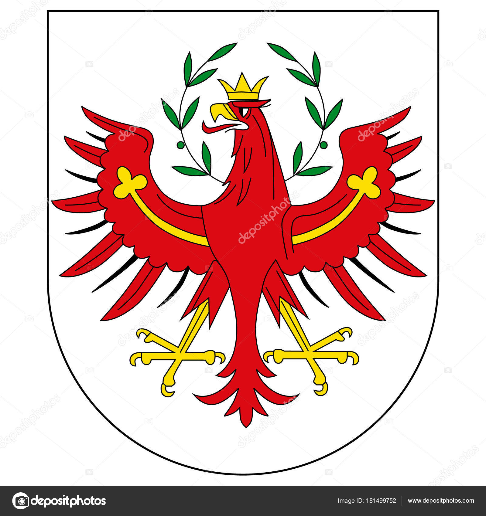 Tyrol flag raster Stock Illustration by ©viktorijareut #181499752