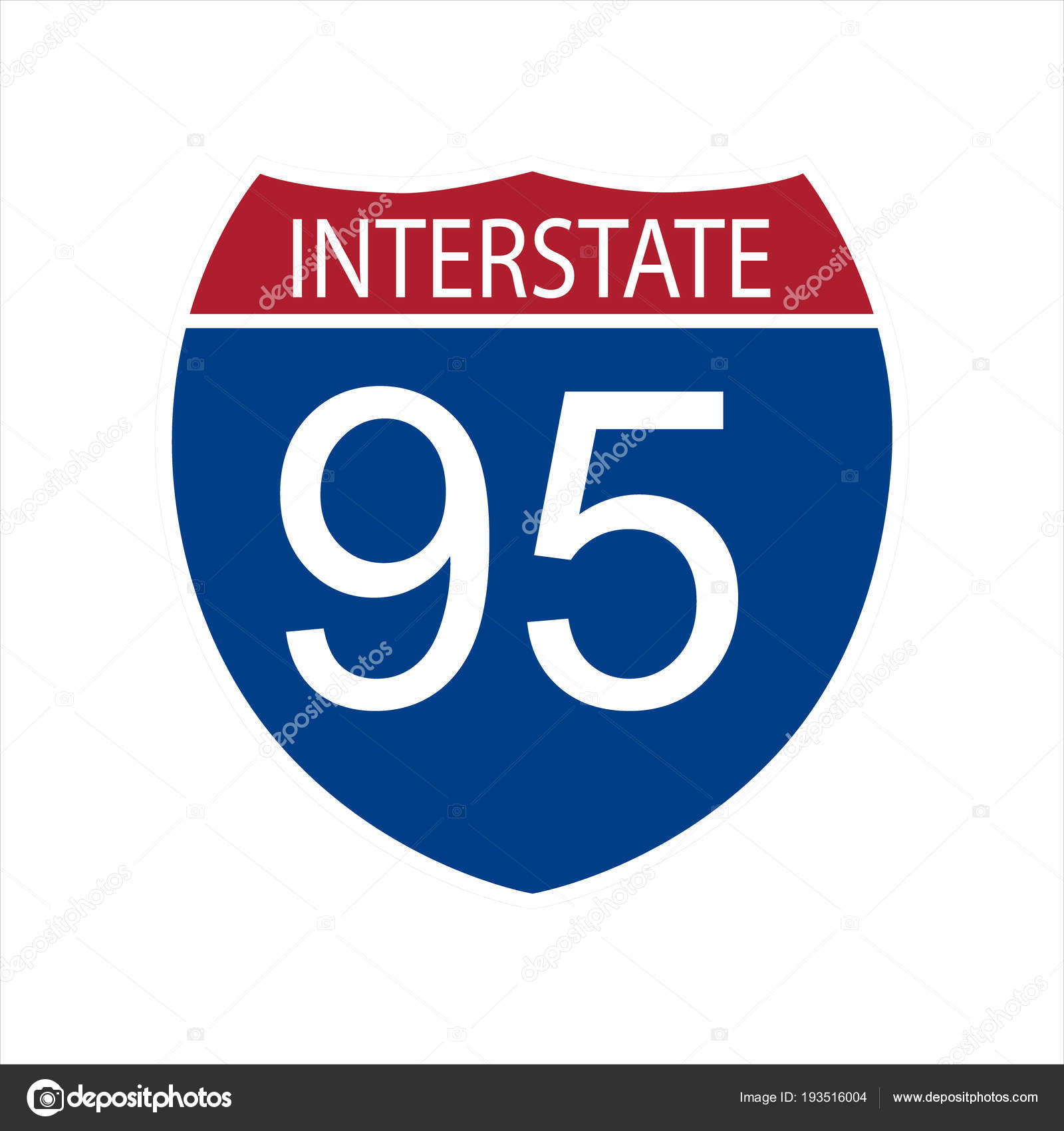 Route Road Sign Outline