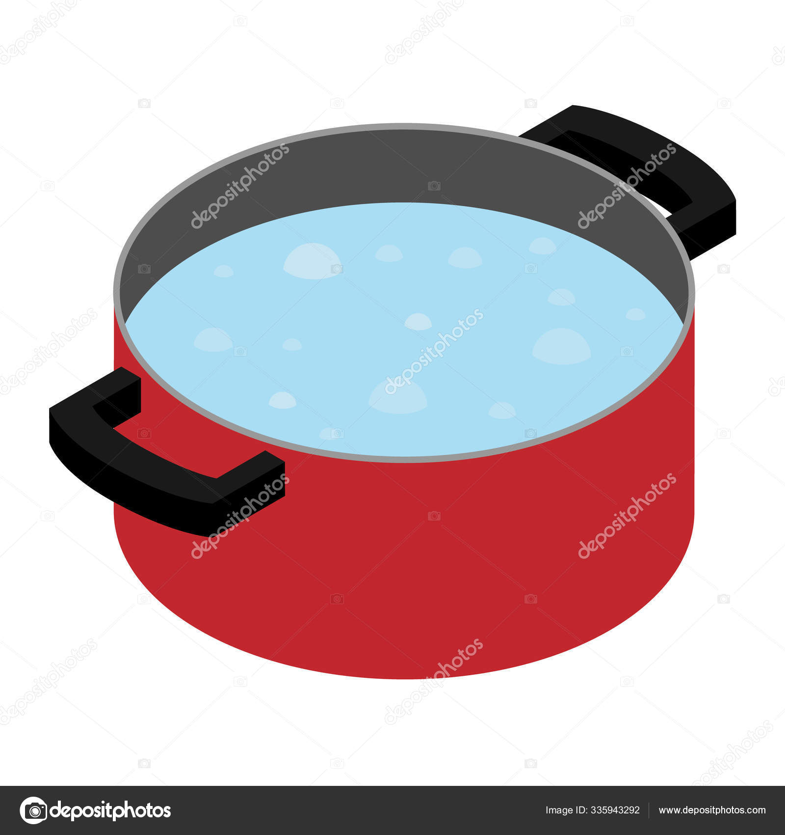 Boiling water in cooking pot Stock Illustration by ©viktorijareut ...