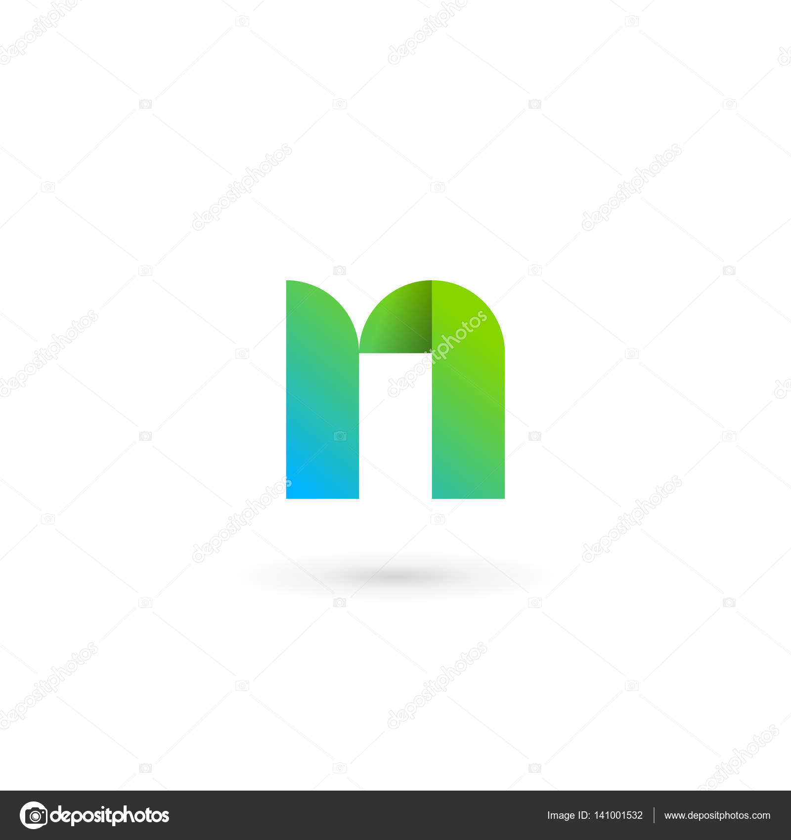 Letter N ribbon logo icon design template elements Stock Vector Image ...