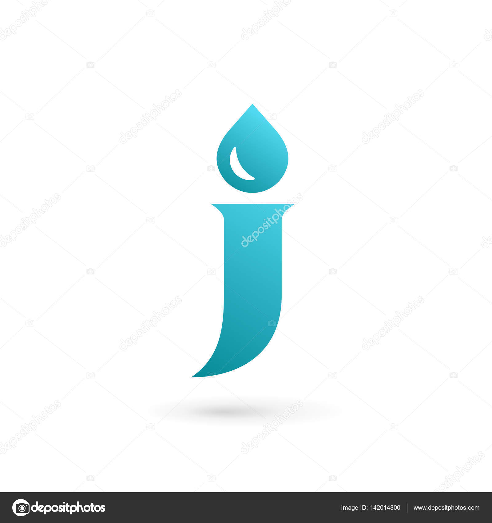 Letter J water drop logo icon design template elements — Stock Vector ...