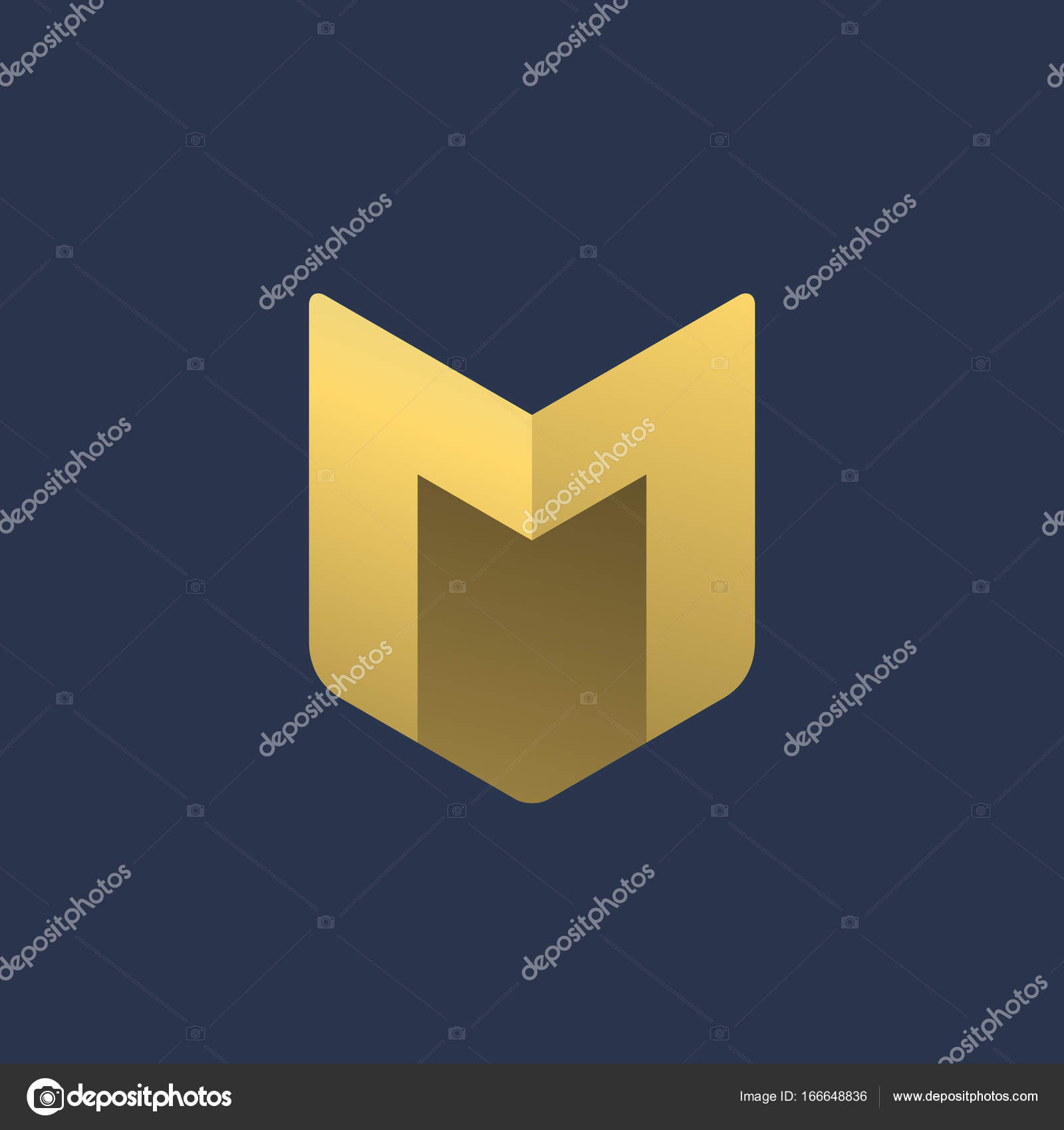 Letter M shield logo icon design template elements — Stock Vector © arbuzu #166648836