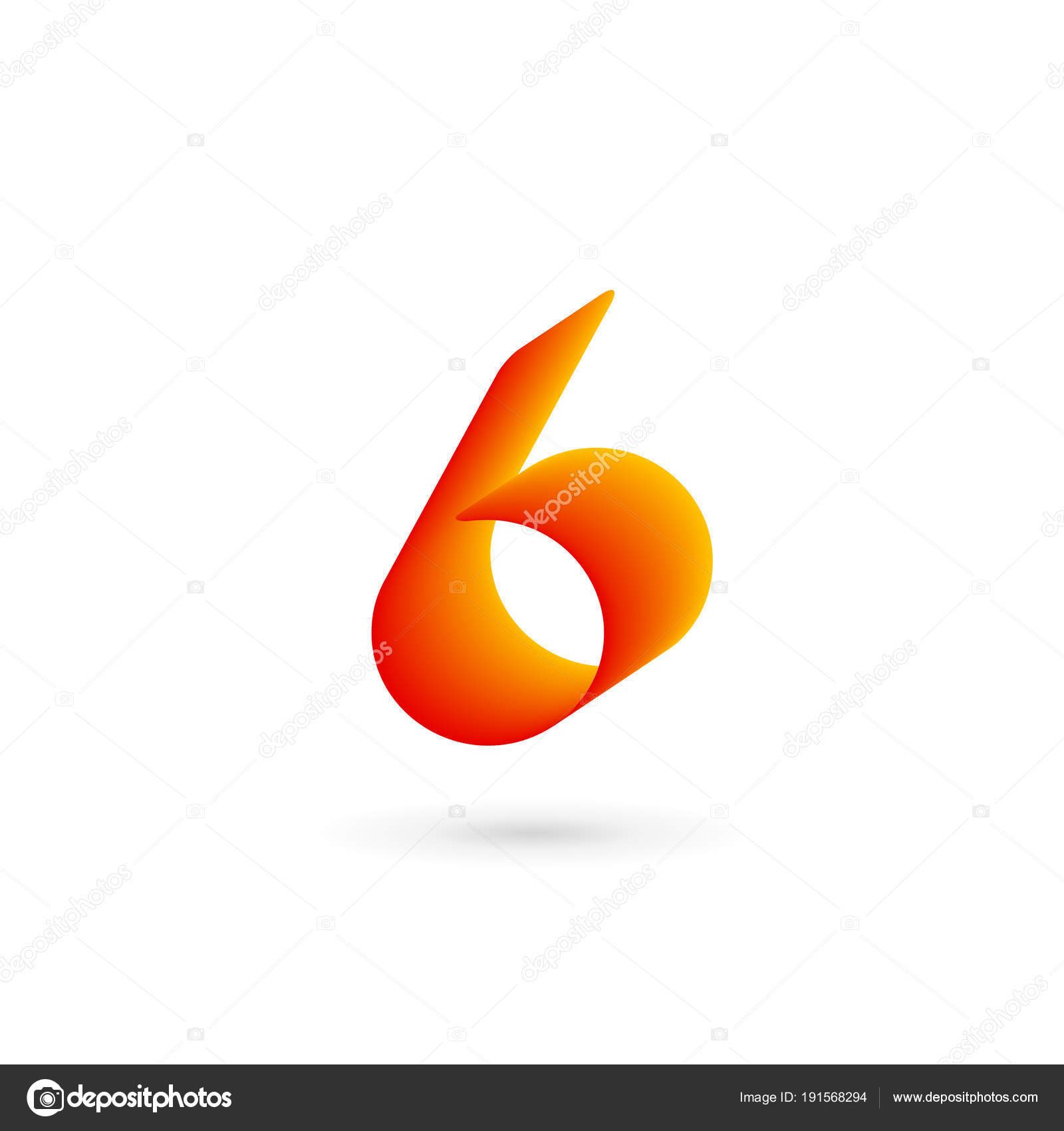 Number 6 logo icon design template elements Stock Vector by ©arbuzu ...