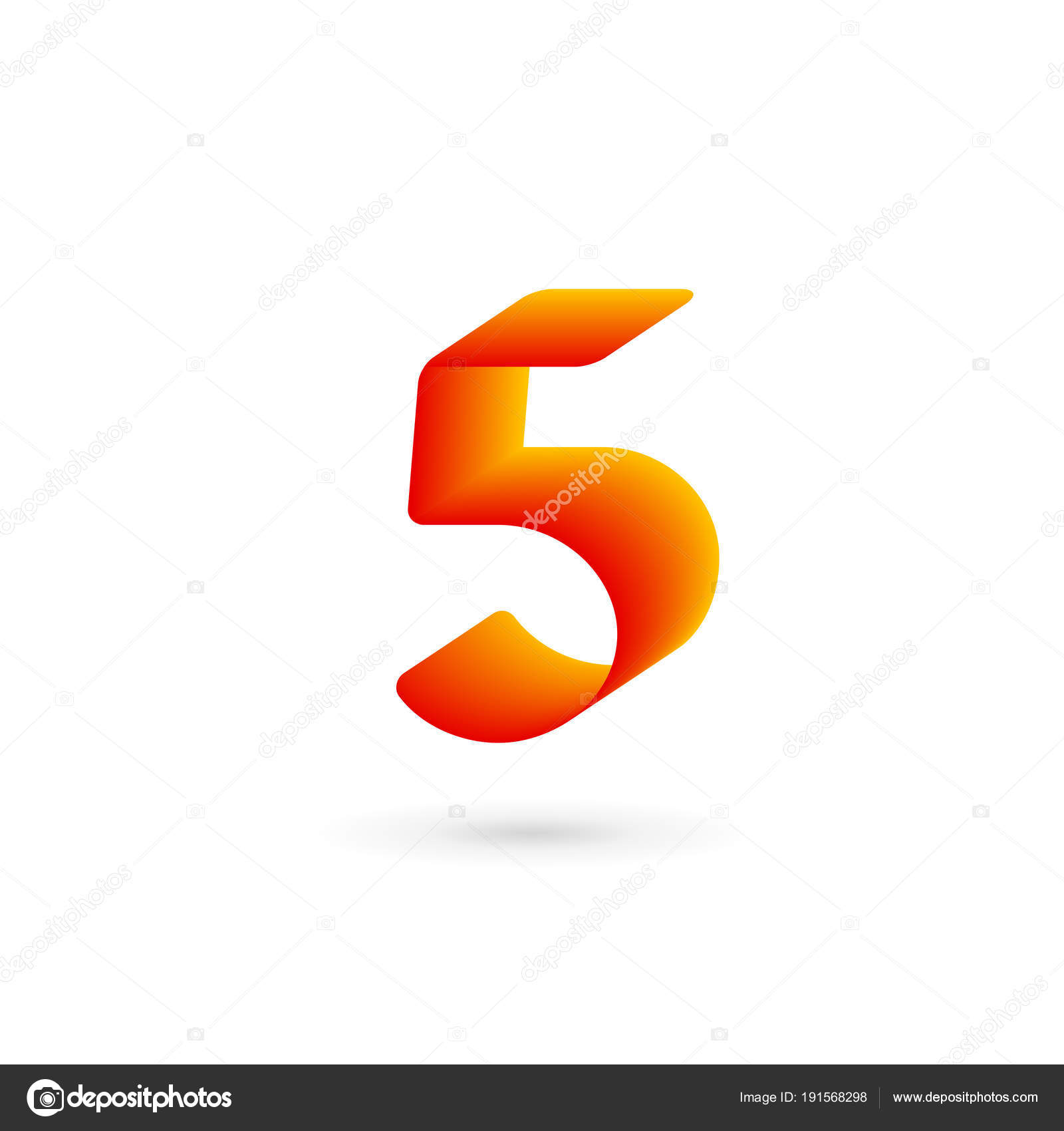 Nummer 5 logo pictogram-ontwerpelementen sjabloon vectorafbeelding door ...