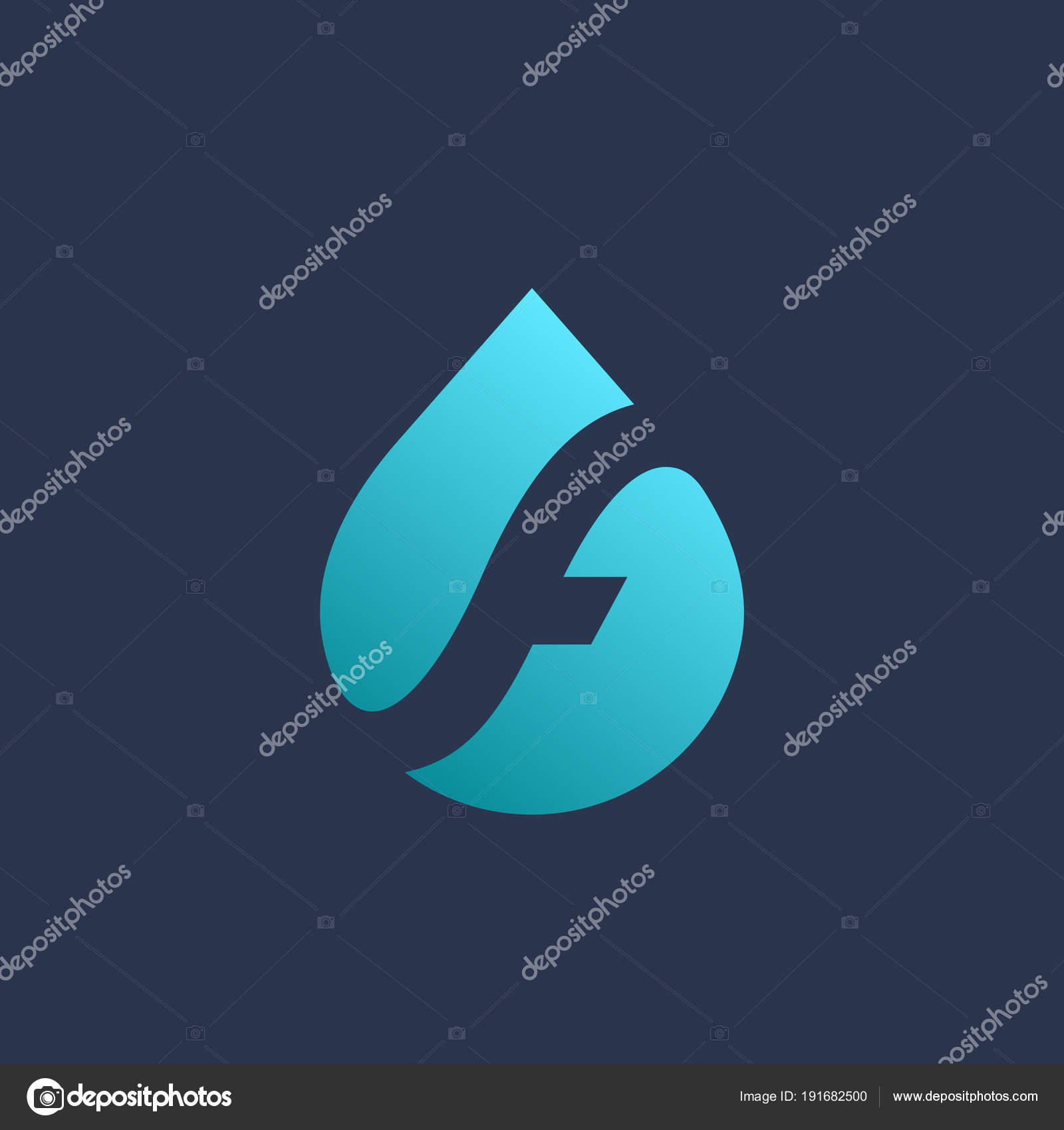 Letter F water drop logo icon design template elements Stock Vector ...