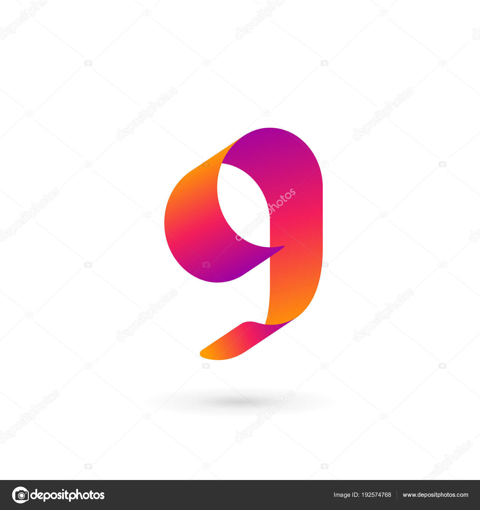 Letter g number 9 logo icon design template elements Stock Illustration ...