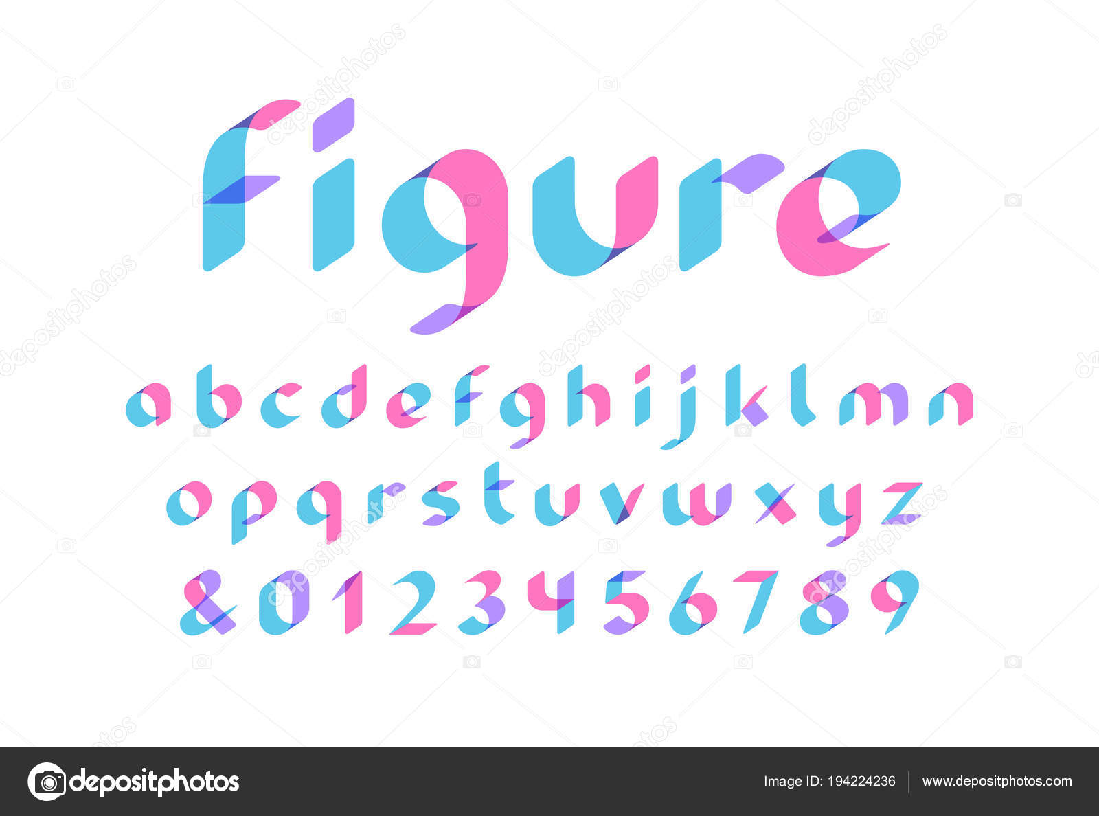 Transparent font. Vector alphabet with overlay effect letters an Stock ...