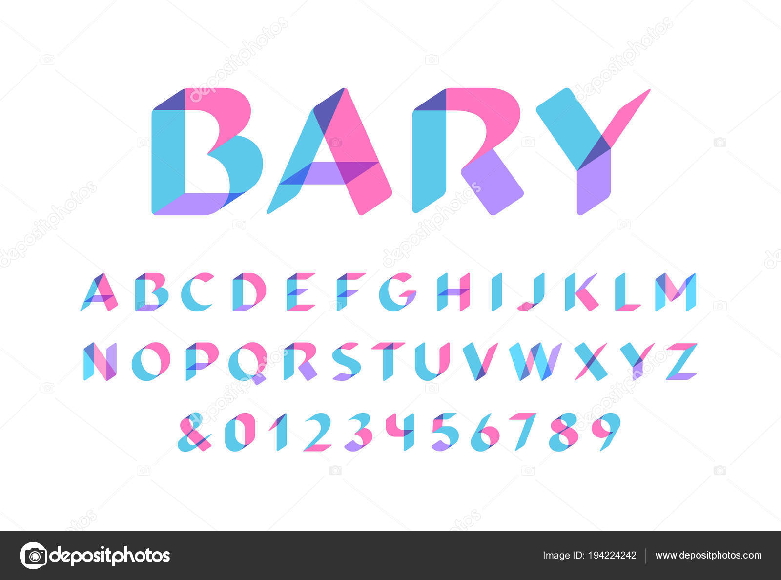 Transparent font. Vector alphabet with overlay effect letters an Stock ...