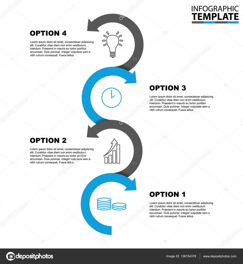 Four step vector infographic template Stock Vector by ©houbacze 136154378