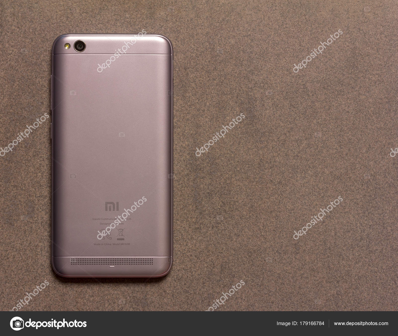 Chinese Smartphone Xiaomi Redmi Silver Back Side Close View Grey ...