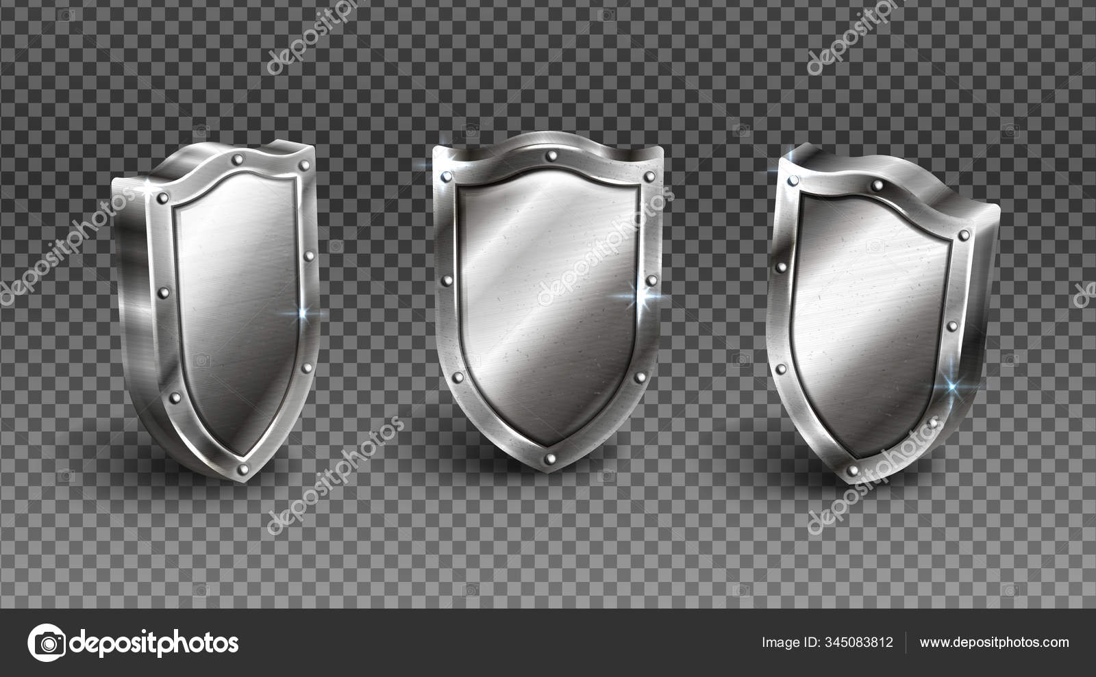 Wood shield with metal frame medieval knight ammo Stock Vector by ...