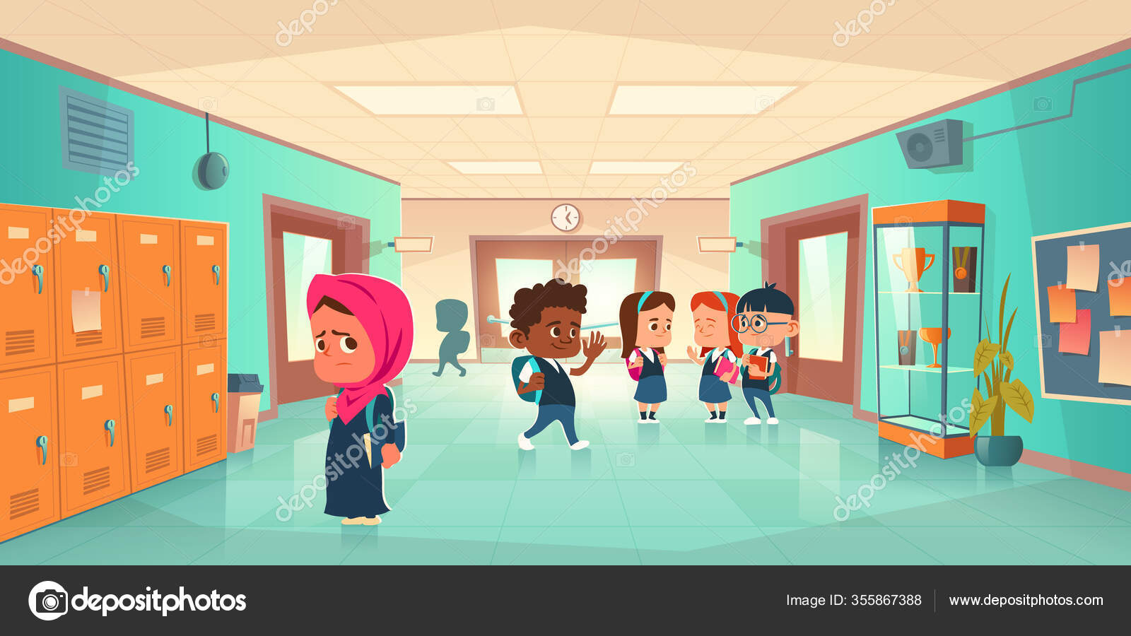 School Hallway Clipart