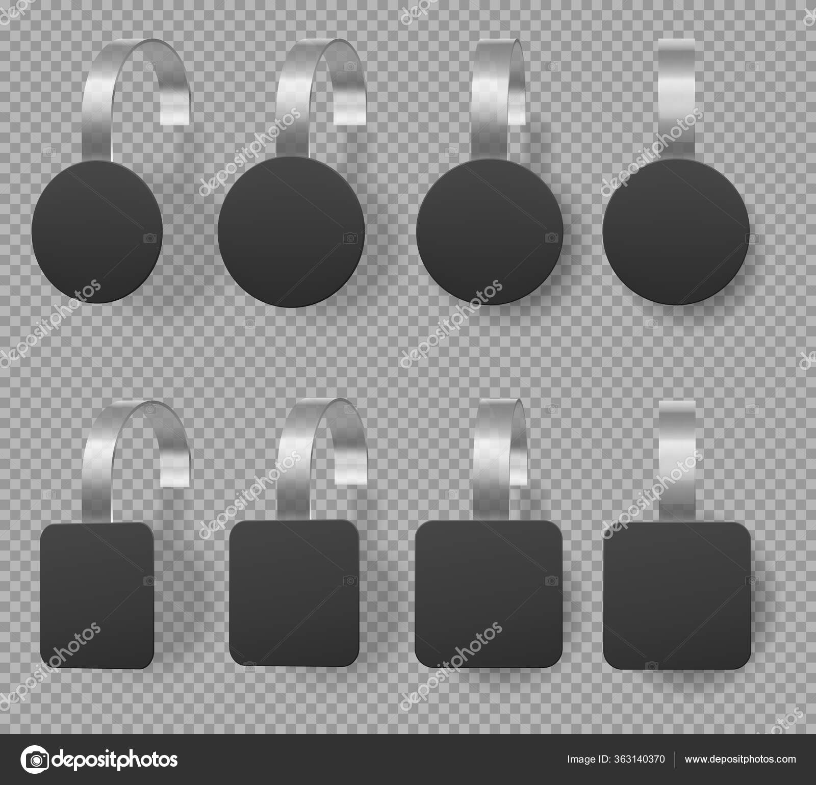 Black square and round wobblers, price tags Stock Vector Image by ...