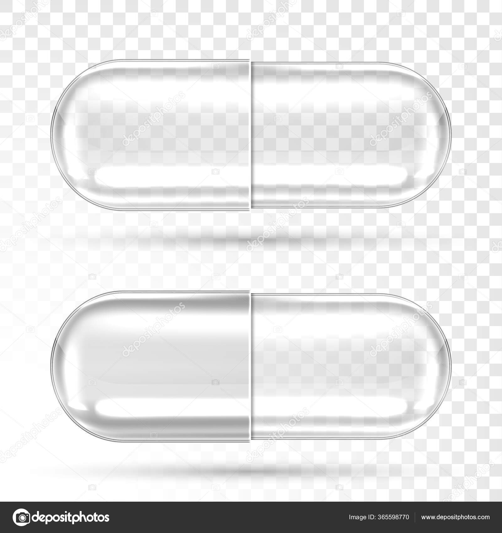 Vector empty transparent pill capsules Stock Vector Image by ©klyaksun ...