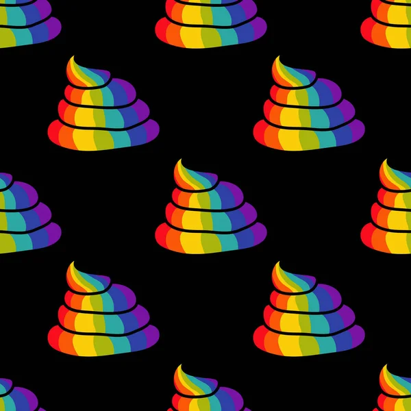 Rainbow Poo Seamless Doodle Pattern Vector Color Illustration Stock ...