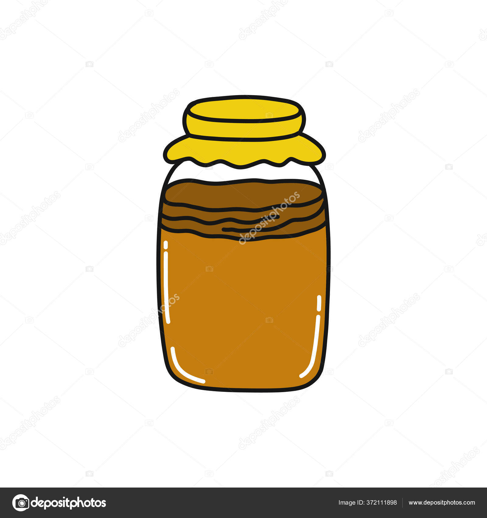 Icono Doodle Kombucha Ilustración Color Vectorial Vector de stock ...